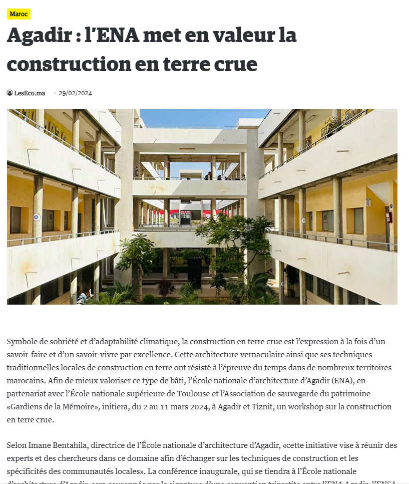 Presse – ENA Agadir